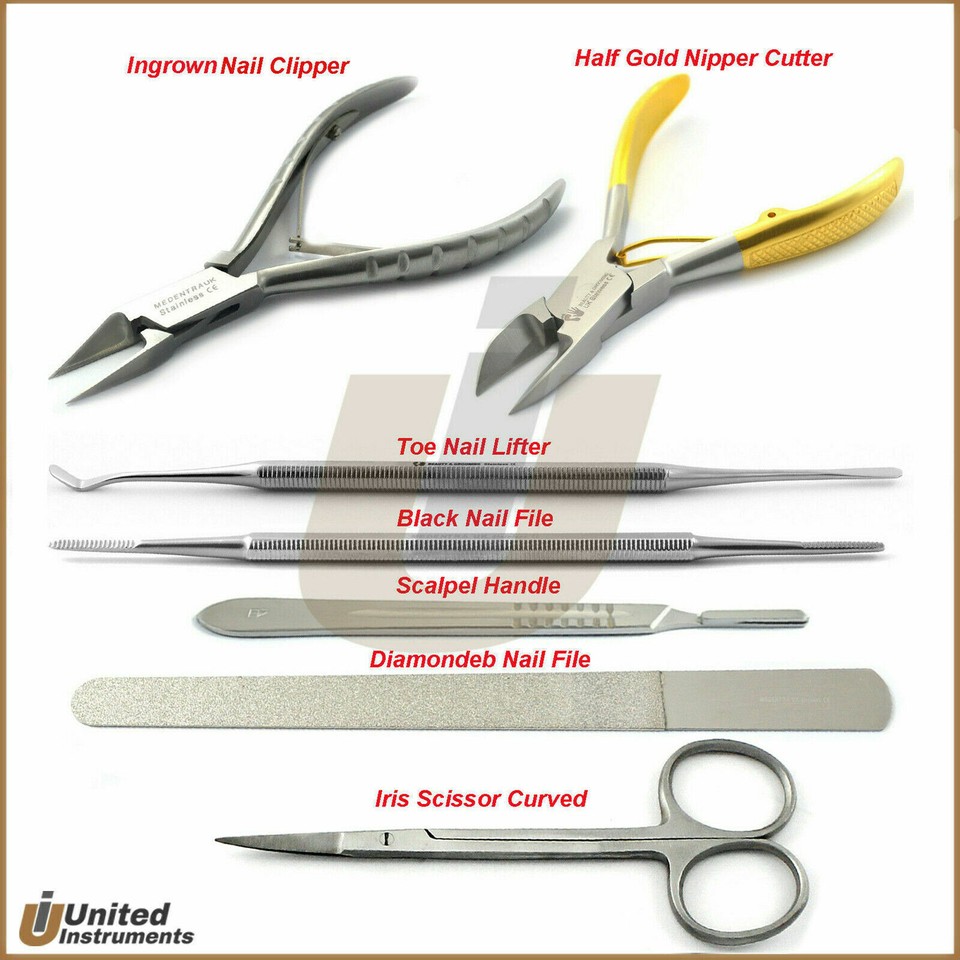 Podiatry Basic Pack Instruments Toenail Removal Ingrown Surgery ...