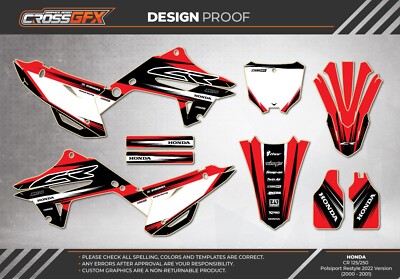 2000 2001 Graphics Kit CR 125 R 250 CR125 CR250 Polisport Restyle 2022 ...