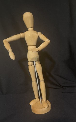 Wooden Posable Mannequin Model Art Artist Reference Figure Model 12" | eBay