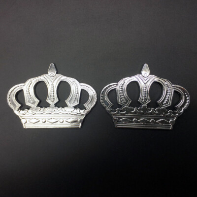 2pcs Metal Chrome Crown Luxury VIP Emblem Car Auto Badge Decal Sticker ...