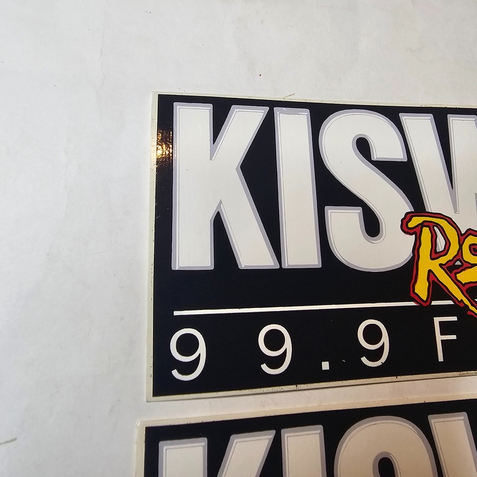 ~2~ 1993 KISW ROCK 99.9 FM SEATTLE STICKER SETS DECAL VINT AND ROLL ...