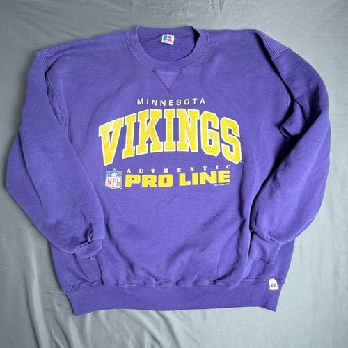 Minnesota Vikings Retro Vintage Mens Crew Sweatshirt NFL Football Pro ...