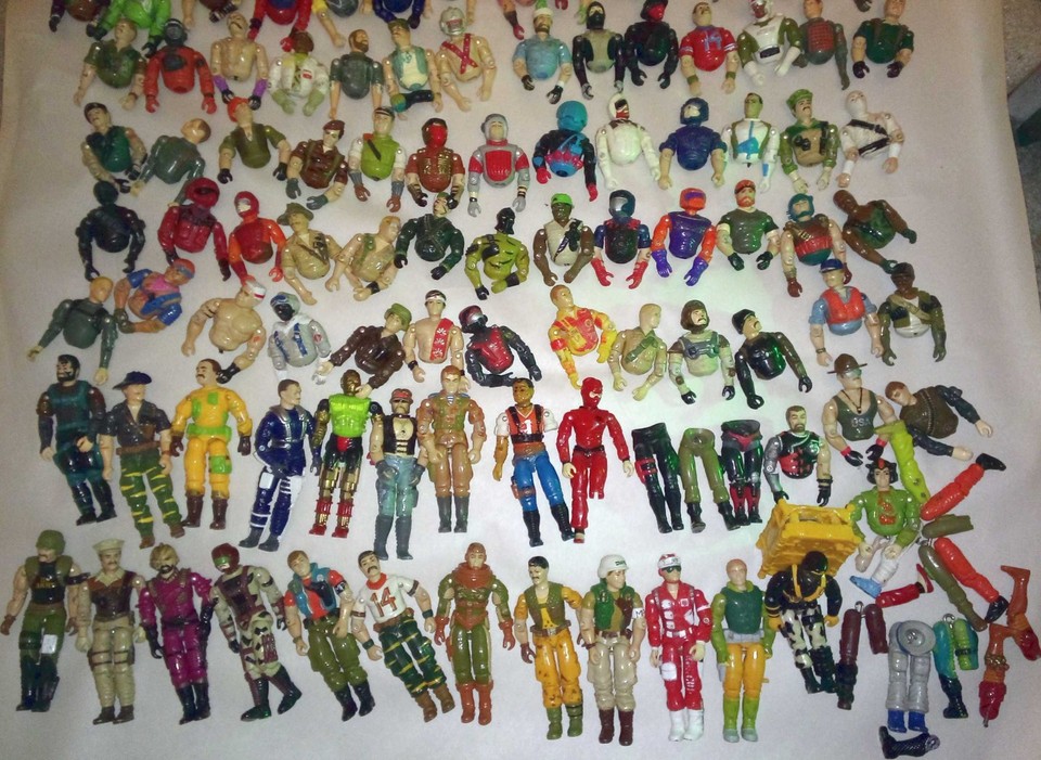 Massive Lot of 100+ Damaged Vintage 1980s GI Joe ARAH Figures and parts ...