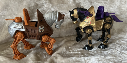 Vintage 1983 Mattel He-Man MOTU Stridor + Night Stalker Horses w ...