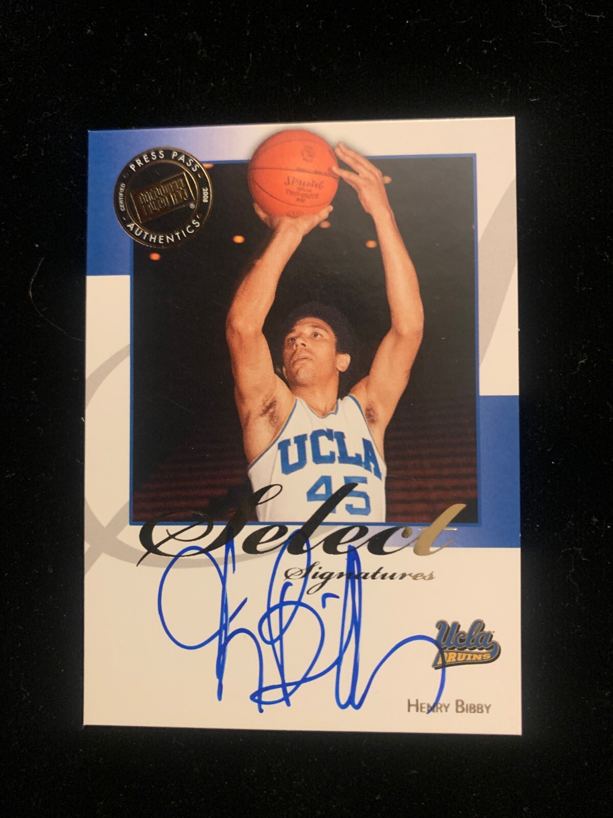 2008-09 Press Pass Legends #SS-HB HENRY BIBBY Ucla Autograph - Great ...