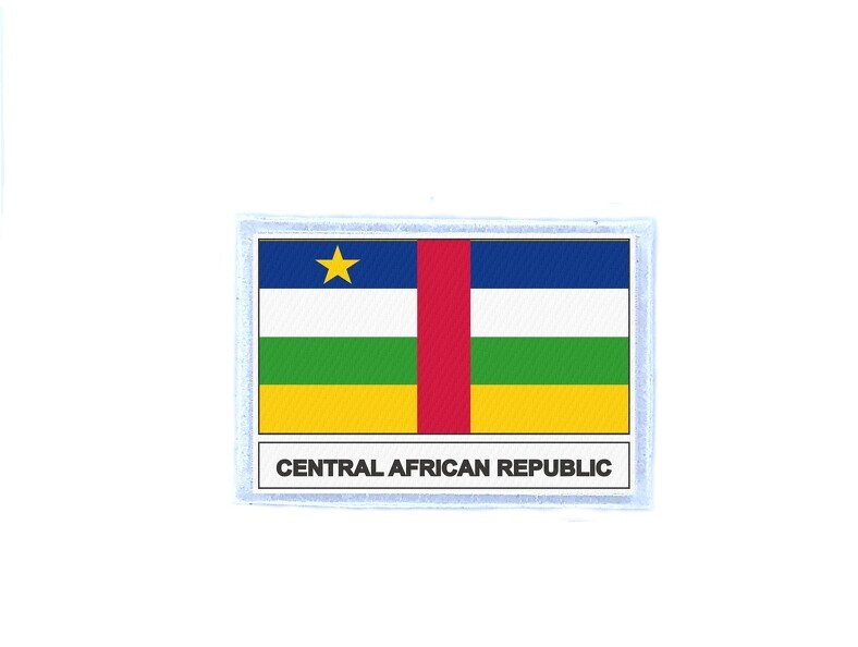 Patch badge iron on glue flag country RCA central african republic ...