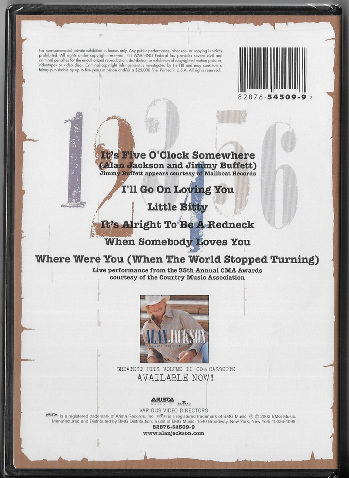 Alan Jackson - Greatest Hits Volume II, Disc 1 - DVD By Alan Jackson ...