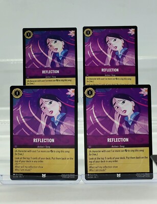 Disney Lorcana Reflection 65/204 The First Chapter Uncommon 4 Cards Set | eBay