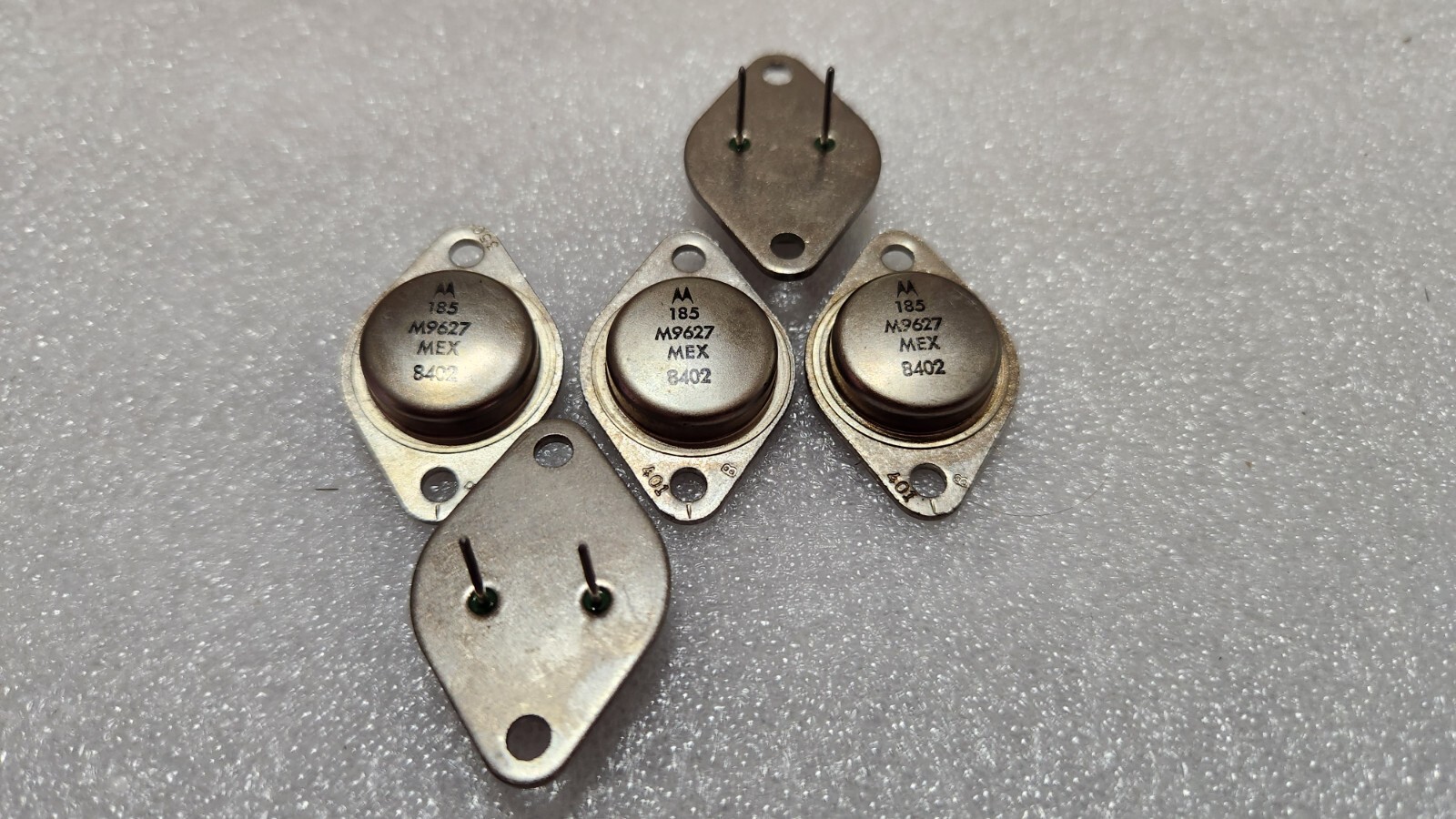 3 Pcs) 48-869627 Motorola 185 M9627 NPN Power Transistor, MIL-STD Spec ...