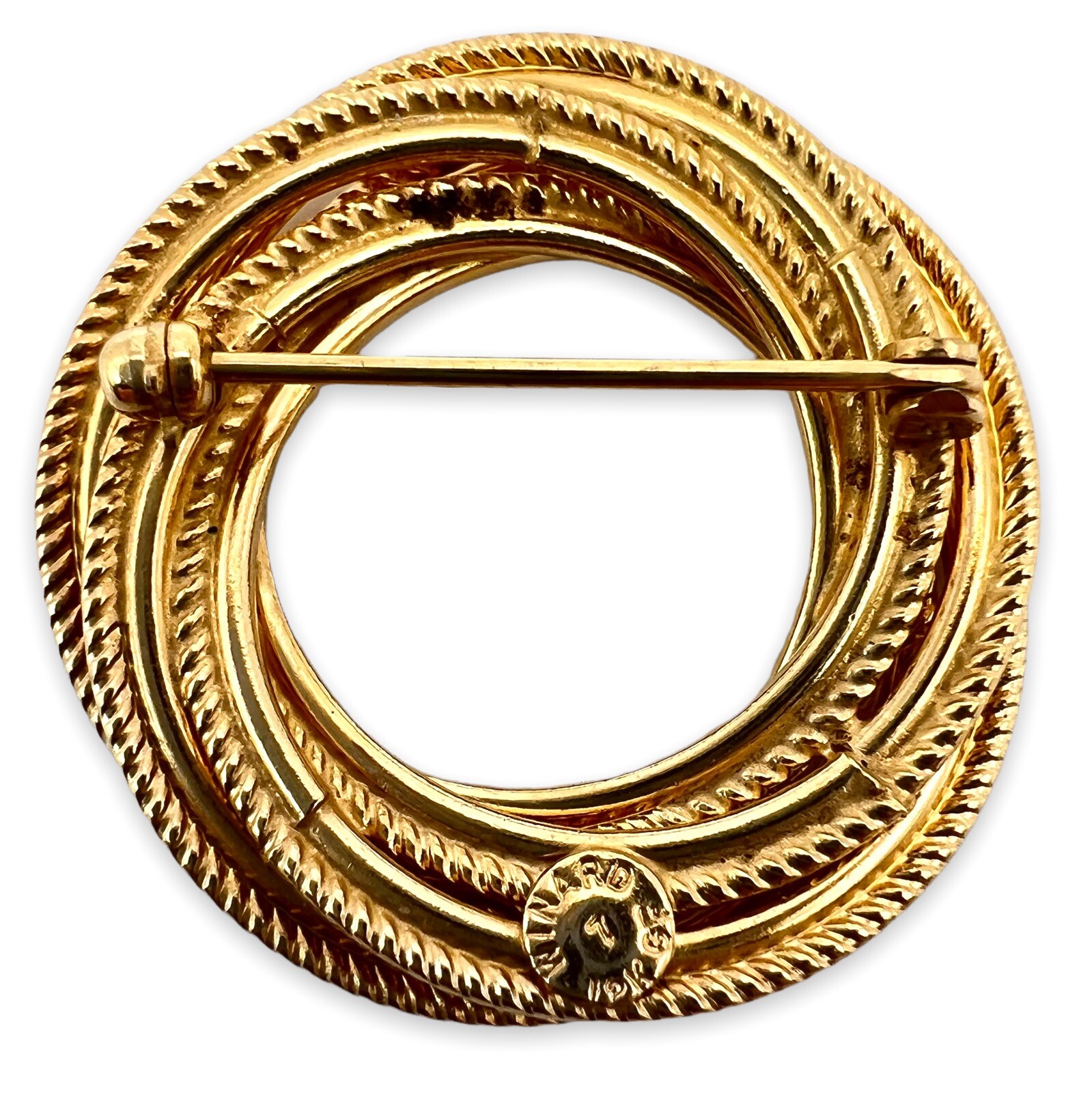 Vintage Winard Gold Filled Multi Circle Textured Pin … - Gem