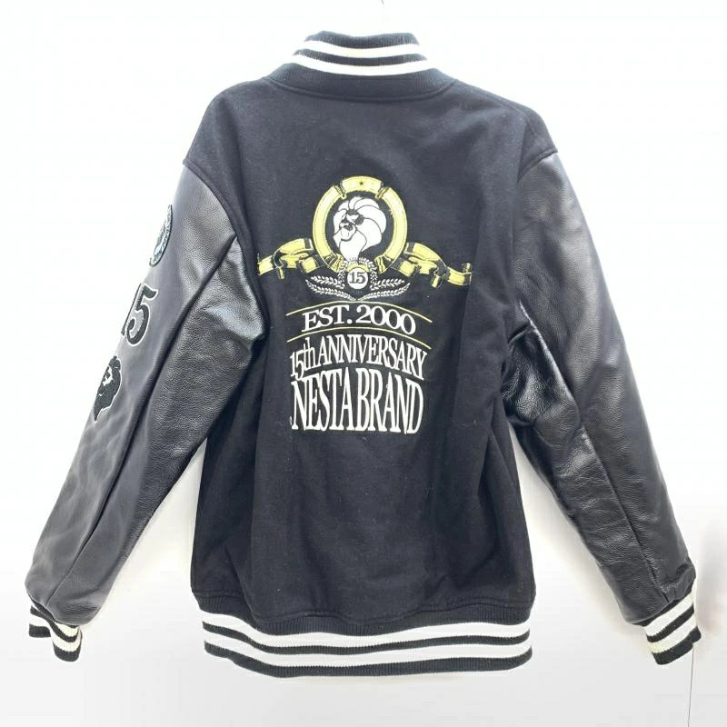 Nesta Brand Leather Varsity Jacket L J1434F 92 No.rs1165 | eBay