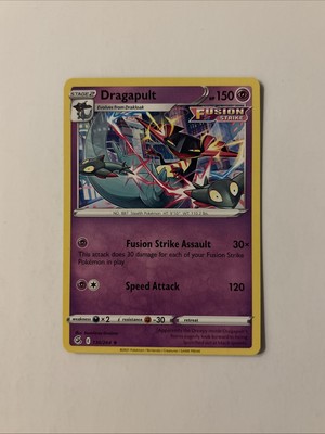 Dragapult 130/264 NON HOLO Deck Variant Promo Pokemon NM Fusion Strike ...