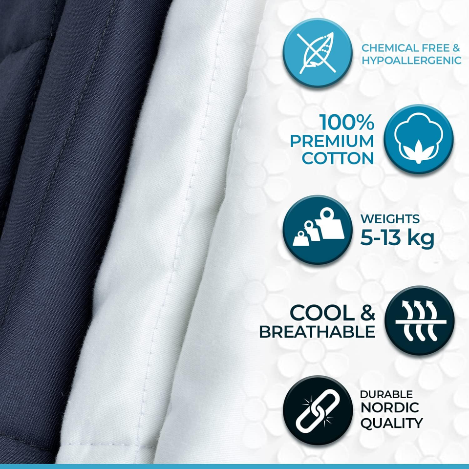 Coperta Ponderata per Adulti 150 X 200 Cm, 5 Kg - Coperta Pesante Con ...