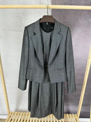 Boss Hugo Boss wool grey classic women’s set blazer + dress | eBay