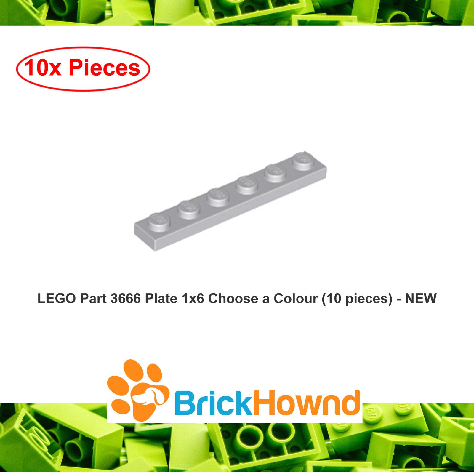 LEGO 3666 1x6 Plate (10 pieces) - Choose a colour - NEW | eBay Australia