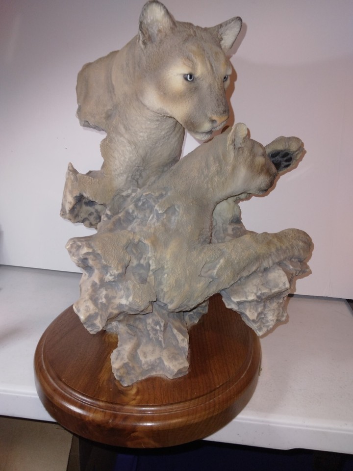 MILL CREEK STUDIOS"THE LAIR" MOUNTAIN LION SCULPTURE RANDY READING ...