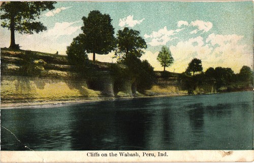 Cliffs on Wabash River Peru Indiana Postcard Posted 1909 | eBay