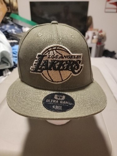 NEW OSFM Ultra Game NBA Los Angeles Lakers Olive Green Logo Snapback ...