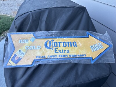 Ice Cold Corona Extra Arrow Beer Tin Advertising Sign | eBay