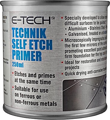 New Brush On Primer 250ml Technik Self Etch Primer Grey High ...