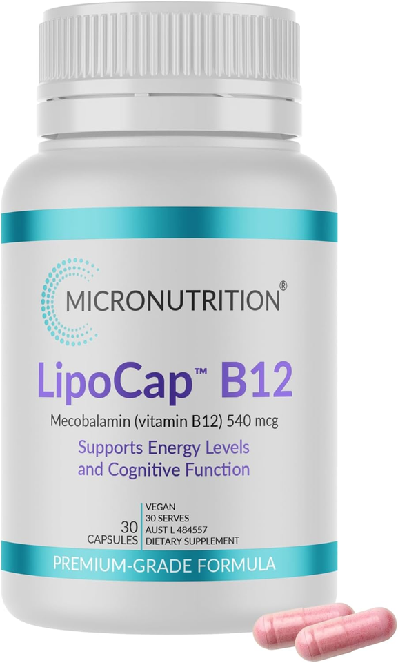 Lipocap Vitamin B12 Supplement, Metabolically Active, Optimal ...
