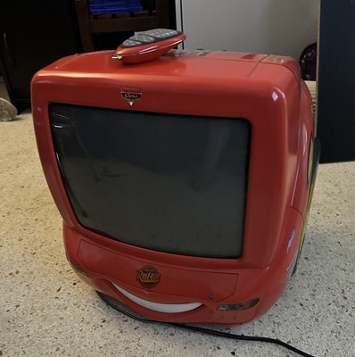 Disney Pixar Cars Lightning Mcqueen 13" CRT TV DVD Combo Television ...