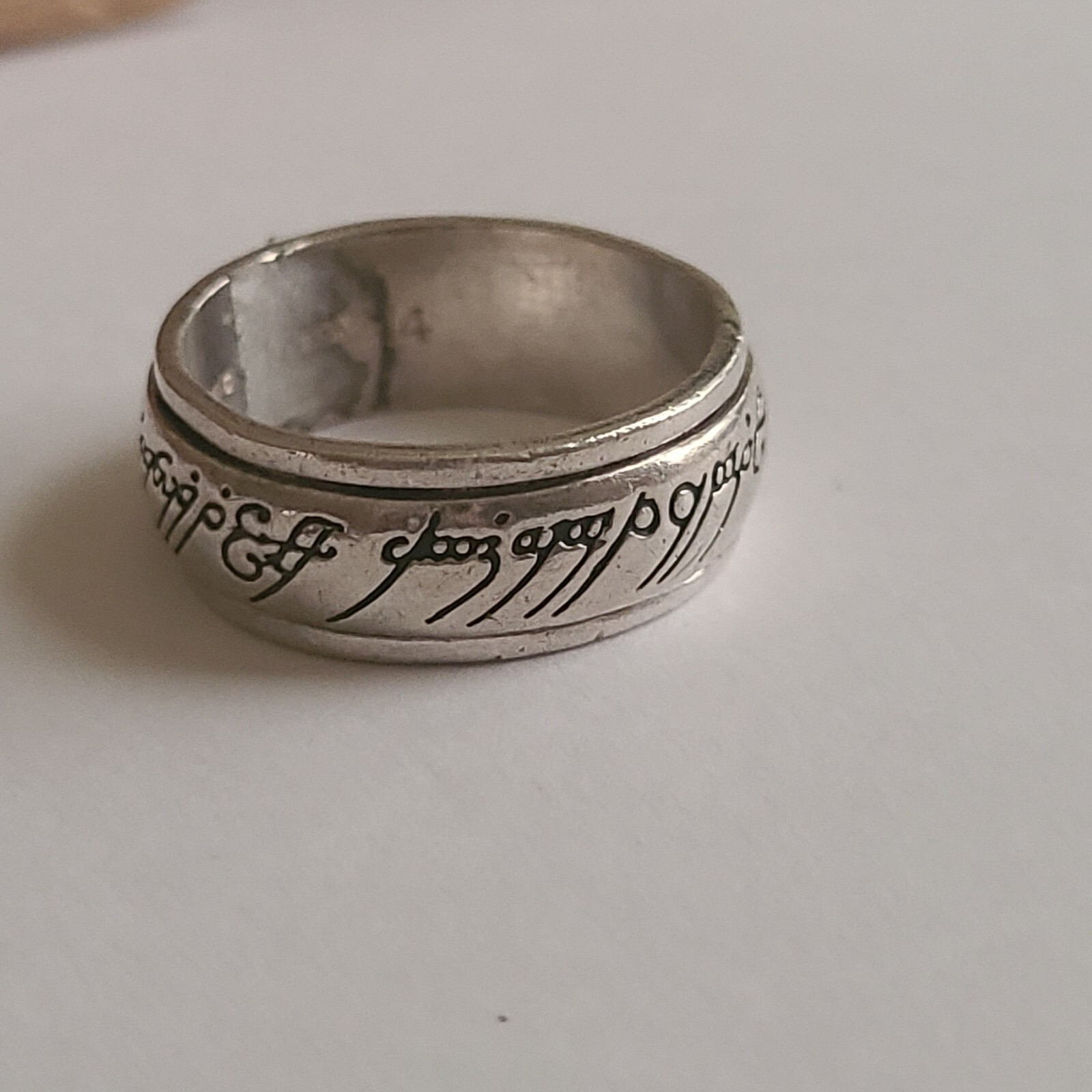 NLP TNC STERLING SILVER LORD OF THE RINGS ONE RING SZ 14 MENS 2003 ...