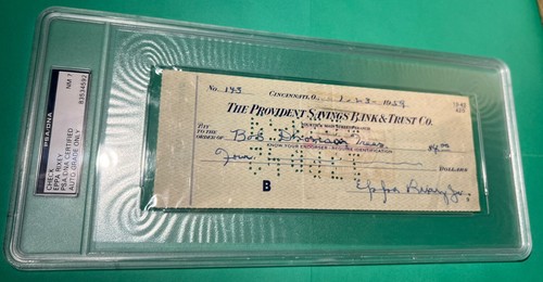 EPPA RIXEY SIGNED CHECK PSA DNA AUTHENTIC AND AUTO GRADE PSA 7 HOF AUTO ...