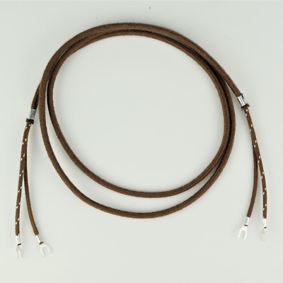 Cloth Covered Vintage Telephone Receiver Cord - Brown - Spade - Spade ...