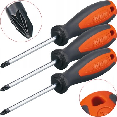 Blum 625 TBI PZ 2x100 Screwdriver Pozi #2 Screw Driver 3 pcs | eBay
