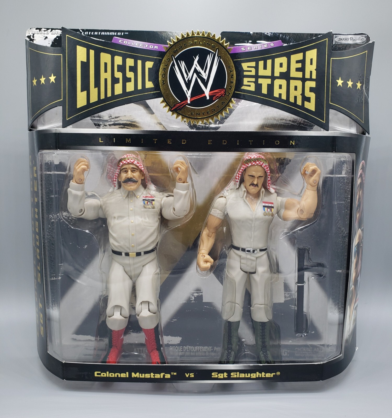 WWE JAKKS Classic Superstars Col Mustafa/Sgt. Slaughter Limited Edition ...