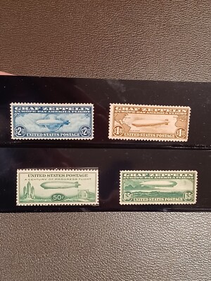 Graf Zeppelin Stamps Set C13 C14 C15 C18 Unused 4 Original Hinged Air ...