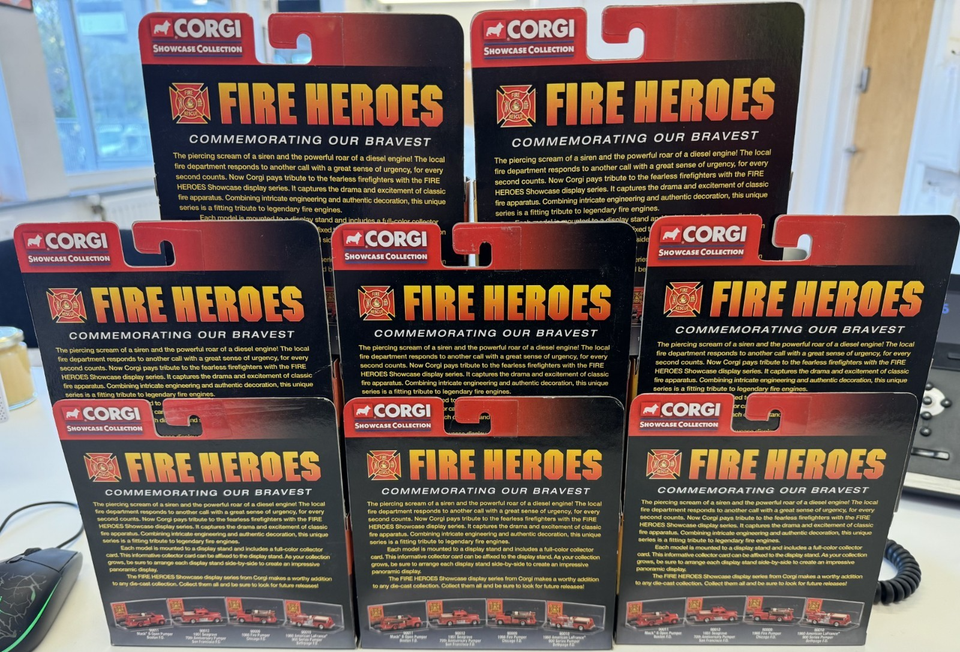 8 x Corgi Fire Heroes Die Cast Model Vehicles - Chicago Fire Department ...