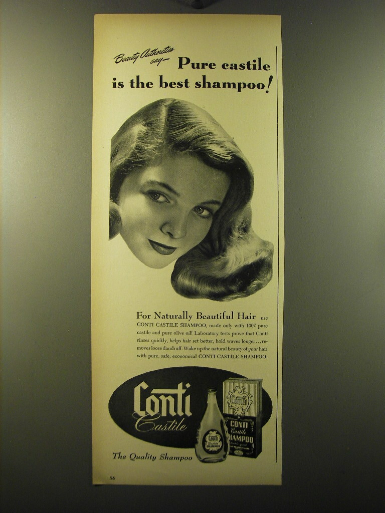 1949 Conti Castile Shampoo Ad - Beauty Authorities say | eBay