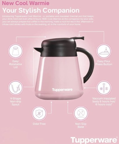 Tupperware Thermal Jug Tea Pot Cool Warmie 800ml Gravy Custard Picnic ...