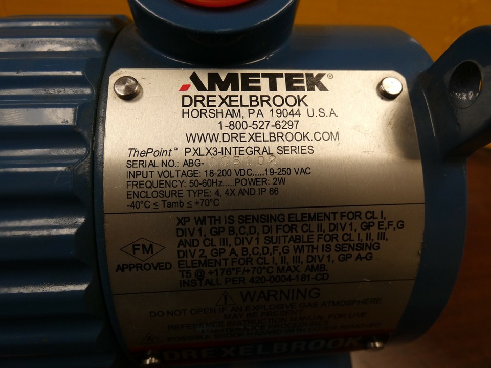 AMETEK DREXELBROOK PXLX3 THEPOINT Level Switch | eBay