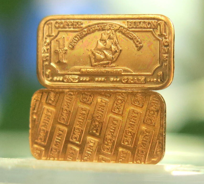 1 gram 1g USA Ship .999 Pure Copper Bullion Bar Cu Element | eBay