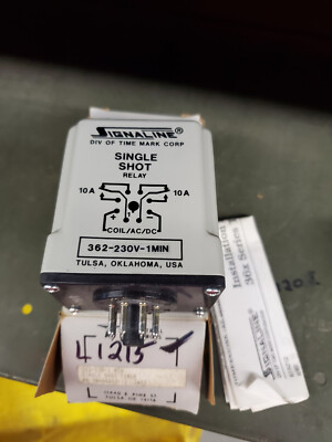 SIGNALINE Model 362 230 1 MIN 230V 1 Minute Single Shot Relay Timer NOS ...
