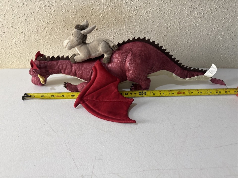 Universal Studios Shrek 4-D 22" Donkey Riding Dragon Plush Toy 2016 | eBay
