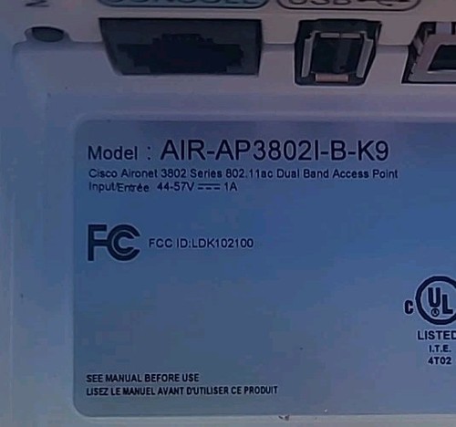 Lot of 10 Cisco AIR-AP3802I-B-K9 Aironet 3802 Series Wireless Access ...