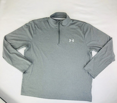 Under Armour Men's 1/4 Zip High Neck Long Sleeve Shirt Size XL Gray | eBay