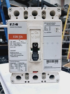 Circuit Breaker 150 AMPs Eaton EDB3150BP10 EDB 22K | eBay