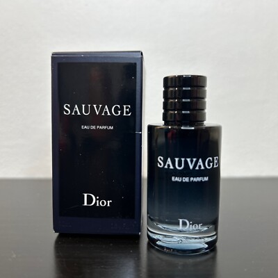 Dior Sauvage Men's Eau de Parfum Mini Deluxe Sample Splash Bottle 0.34 ...