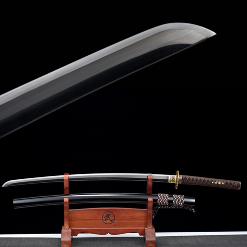 Japanese Katana Manganese Steel Black Full Tang Samurai Sword Candle ...