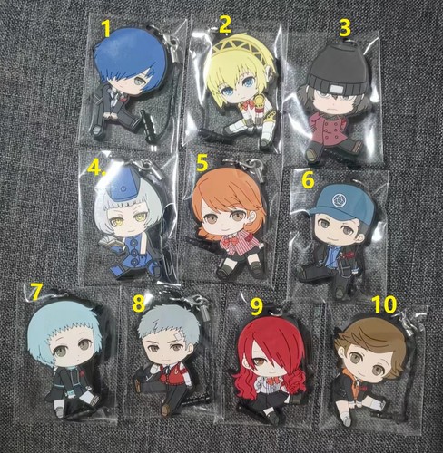 Japan Anime PERSONA 3 P3 FES Rubber Strap Charm Keychain Key Ring Yuuki ...