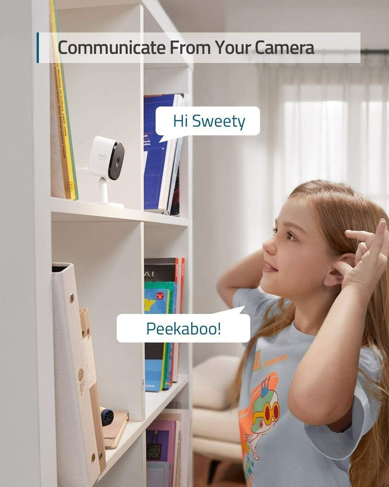 eufy 2K Indoor Security Camera WiFi IP Camera Human/Pet AI Voice Assist ...