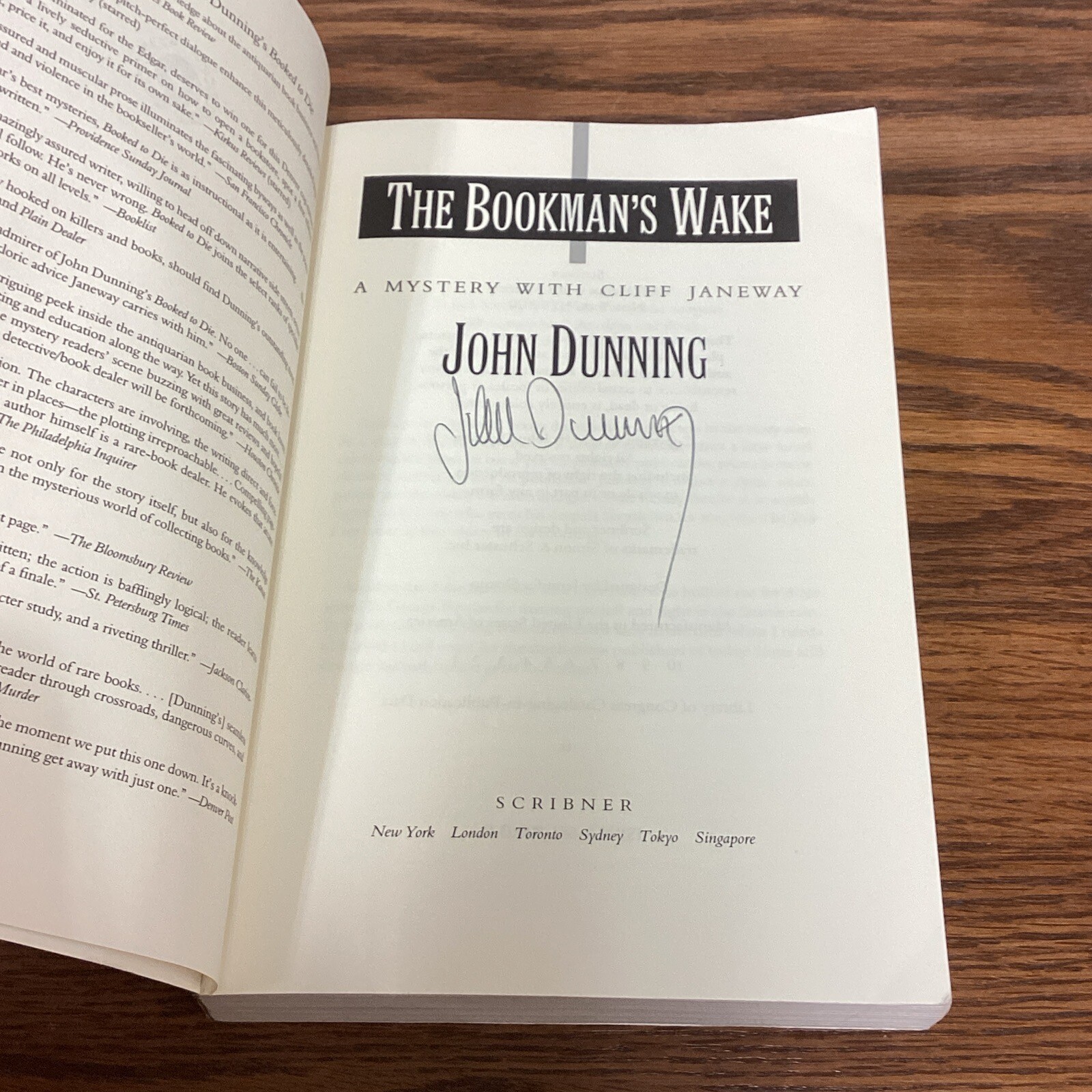 Bookman's Wake by John Dunning, Signed Advance Reader’s Copy | eBay