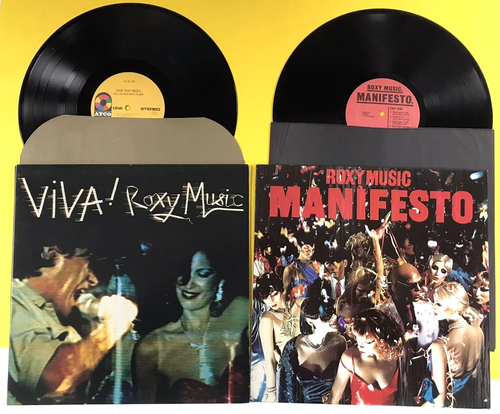 2x ROXY MUSIC LPs: Viva! Roxy Music -1976 & Manifesto -1979 *MINT VINYL ...