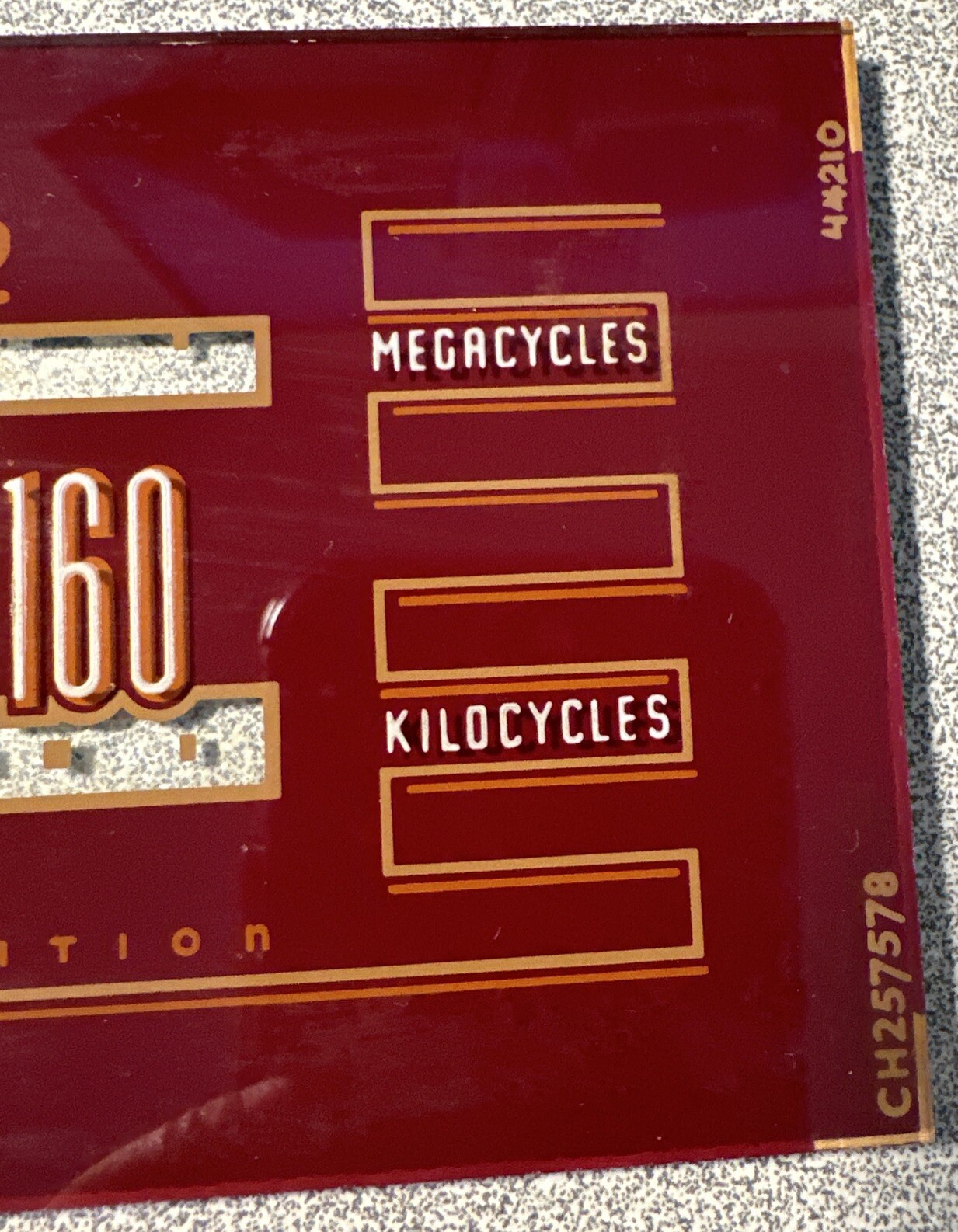 Antique Vtg BENDIX Glass Faceplate, Dial & Frame for Tube Radio | eBay