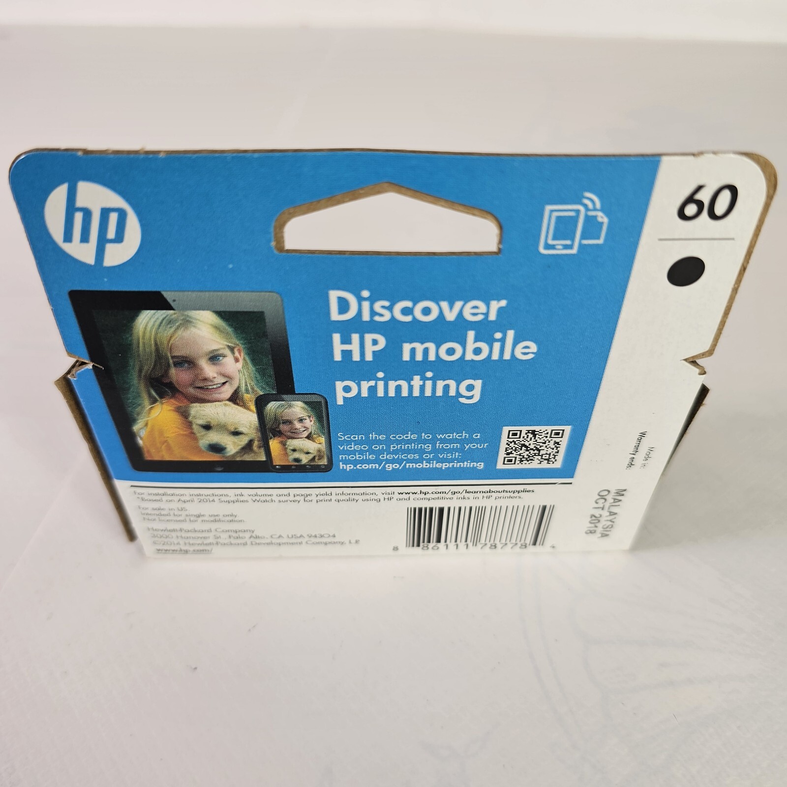 HP 60 Black Ink Cartridge Works with DeskJet D1660, D2500, D2600 ...